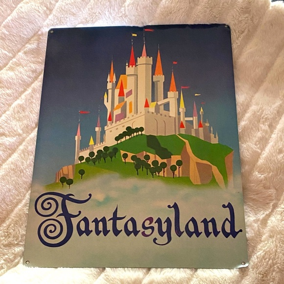 Disney | Wall Decor | Fantasyland Castle Metal Sign 6 X 12 Inches ...